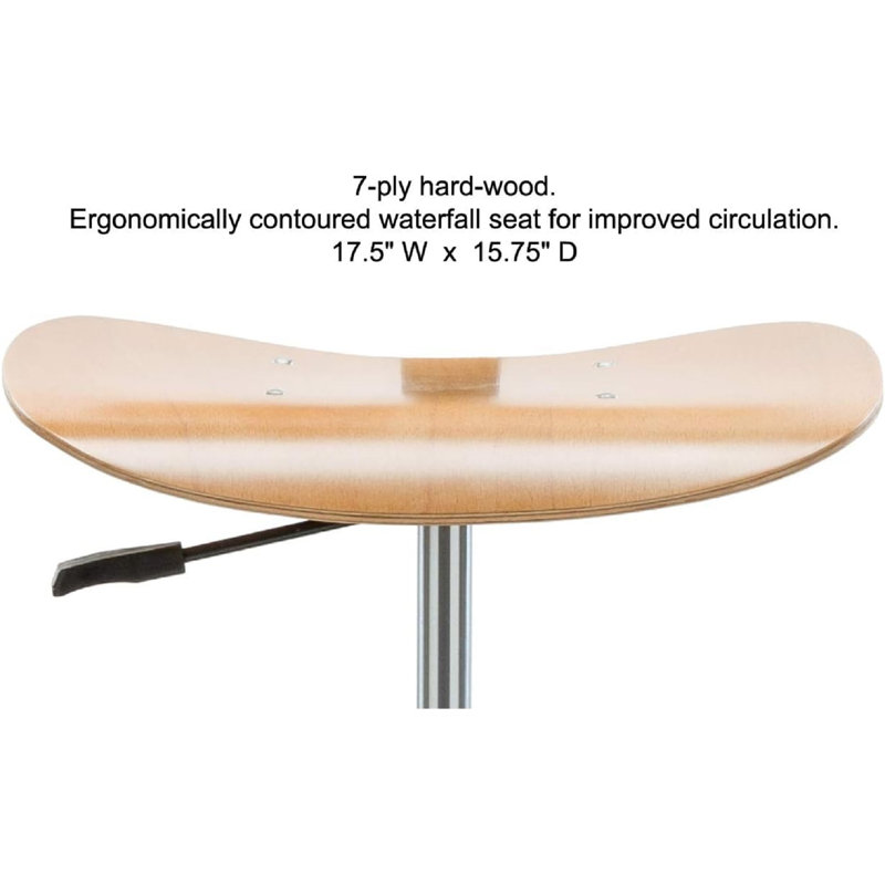 Perch Chairs & Stools PERCH Hard Wood Height Adjustable Pneumatic Chair ...