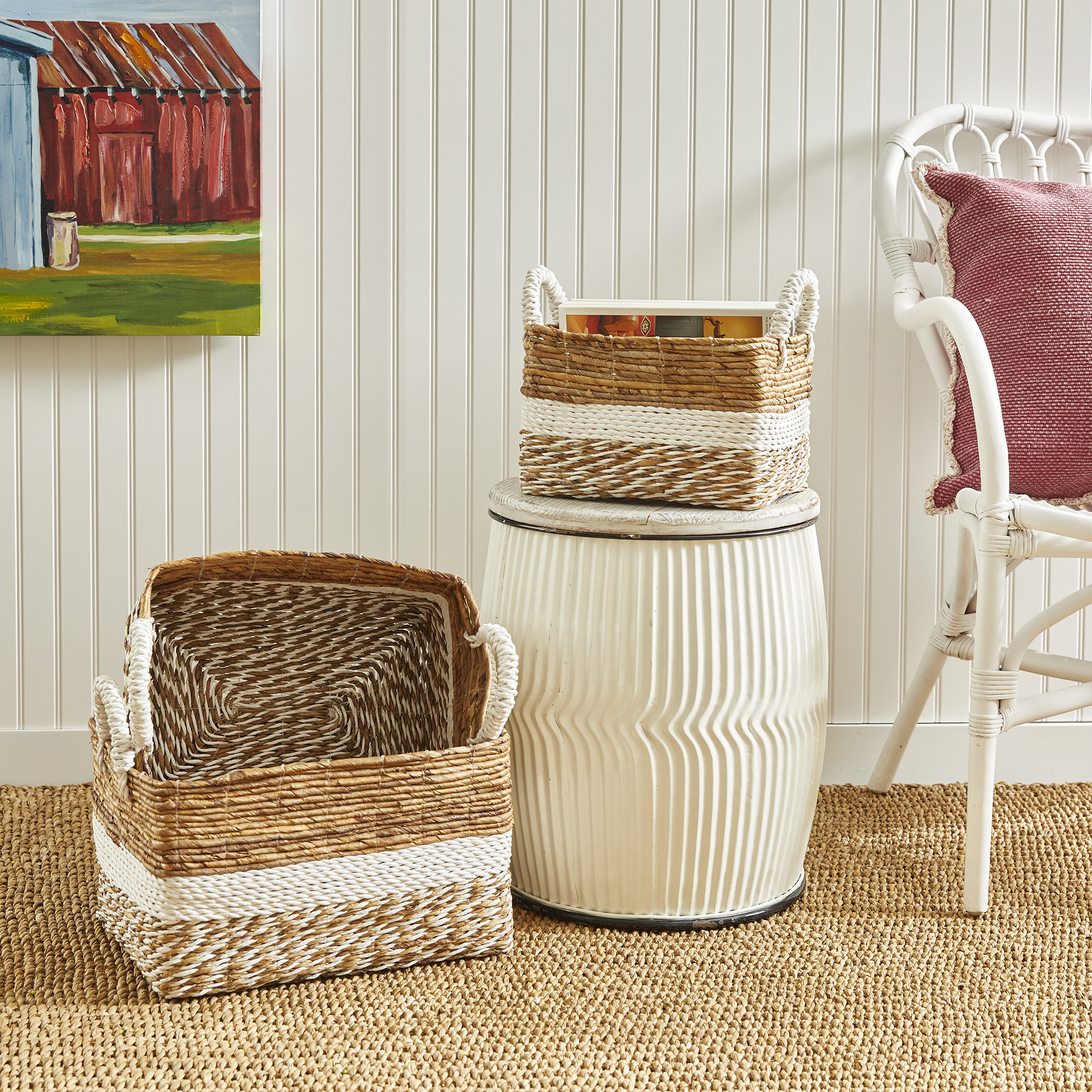 Beachcrest Home Weside Wicker Basket | Wayfair
