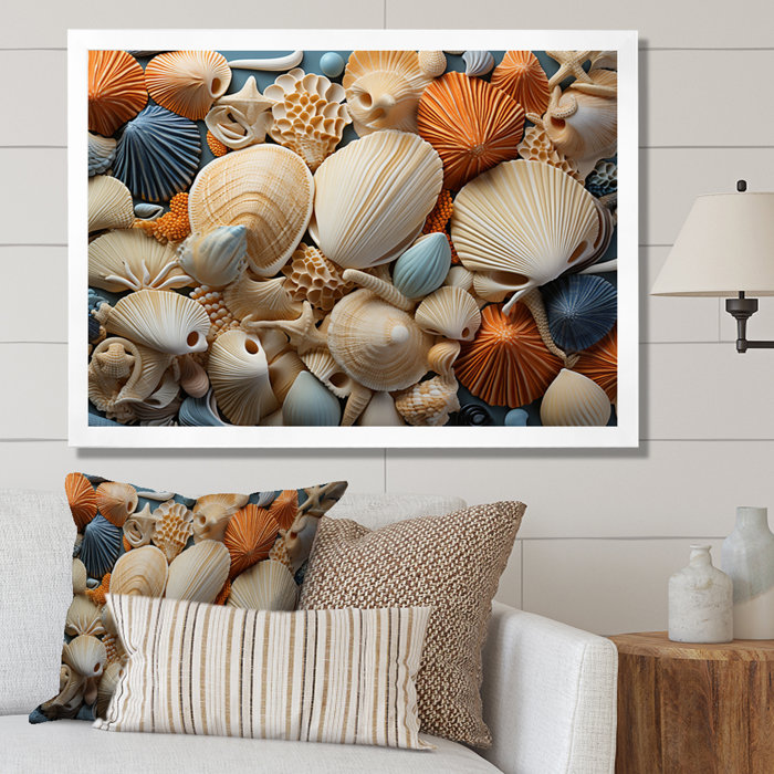 Rosecliff Heights " Beach Seashell Collage " | Wayfair