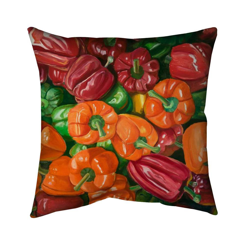 Begin Edition International Inc. A Lot of Peppers Square Throw Pillow ...
