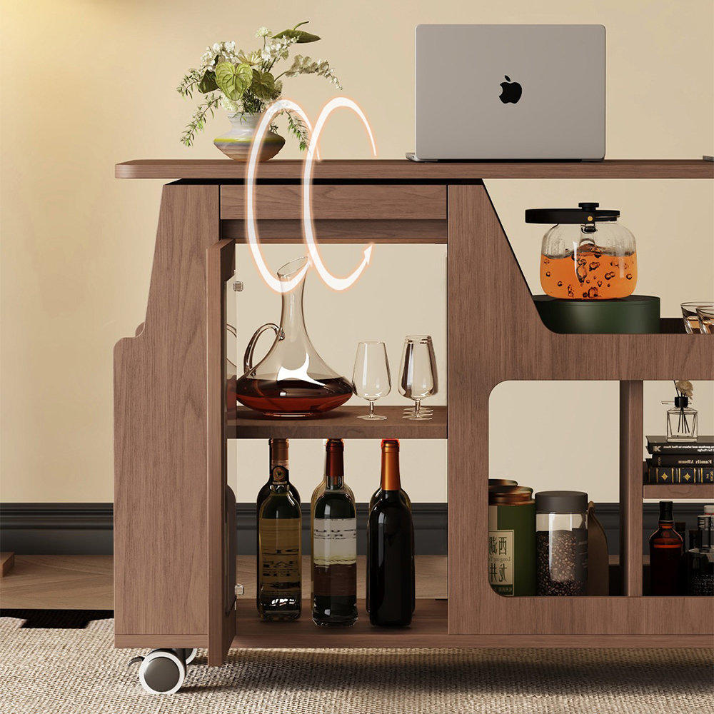 Hokku Designs Movable and Freely Rotating Storage End Table | Wayfair