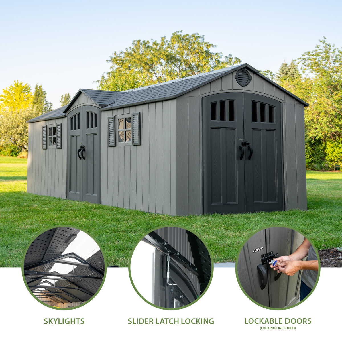 Lifetime 20 Ft. X 8 Ft. Dual Entry Shed & Reviews | Wayfair