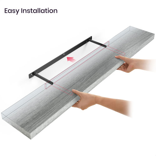 Ballucci Miami 48" W x 8" D Floating Shelves Set with Invisible Wall ...