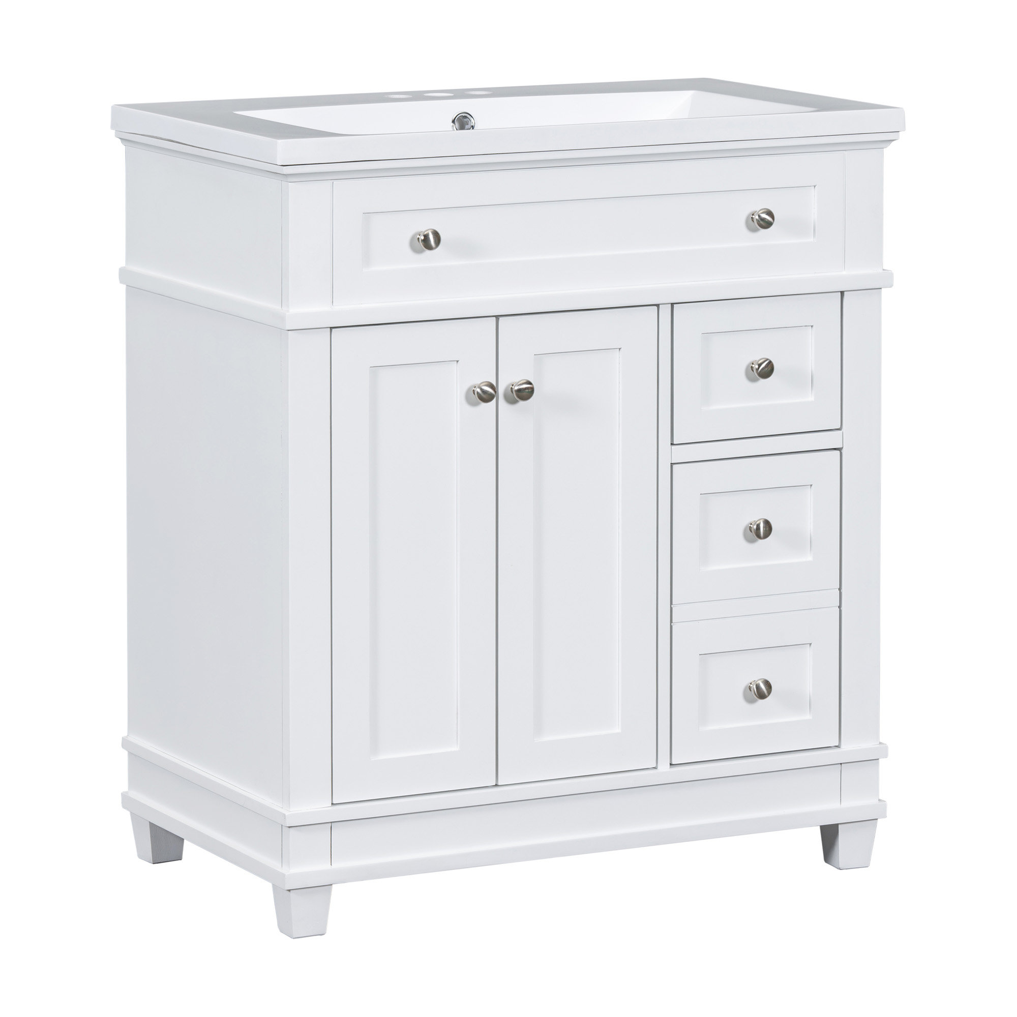 Winston Porter 30" Bathroom Vanity Cabinet With Sink Combo Set ...