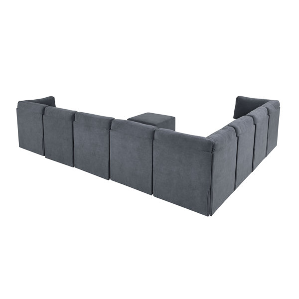 Wade Logan® Towles 10 - Piece Upholstered Sectional & Reviews | Wayfair