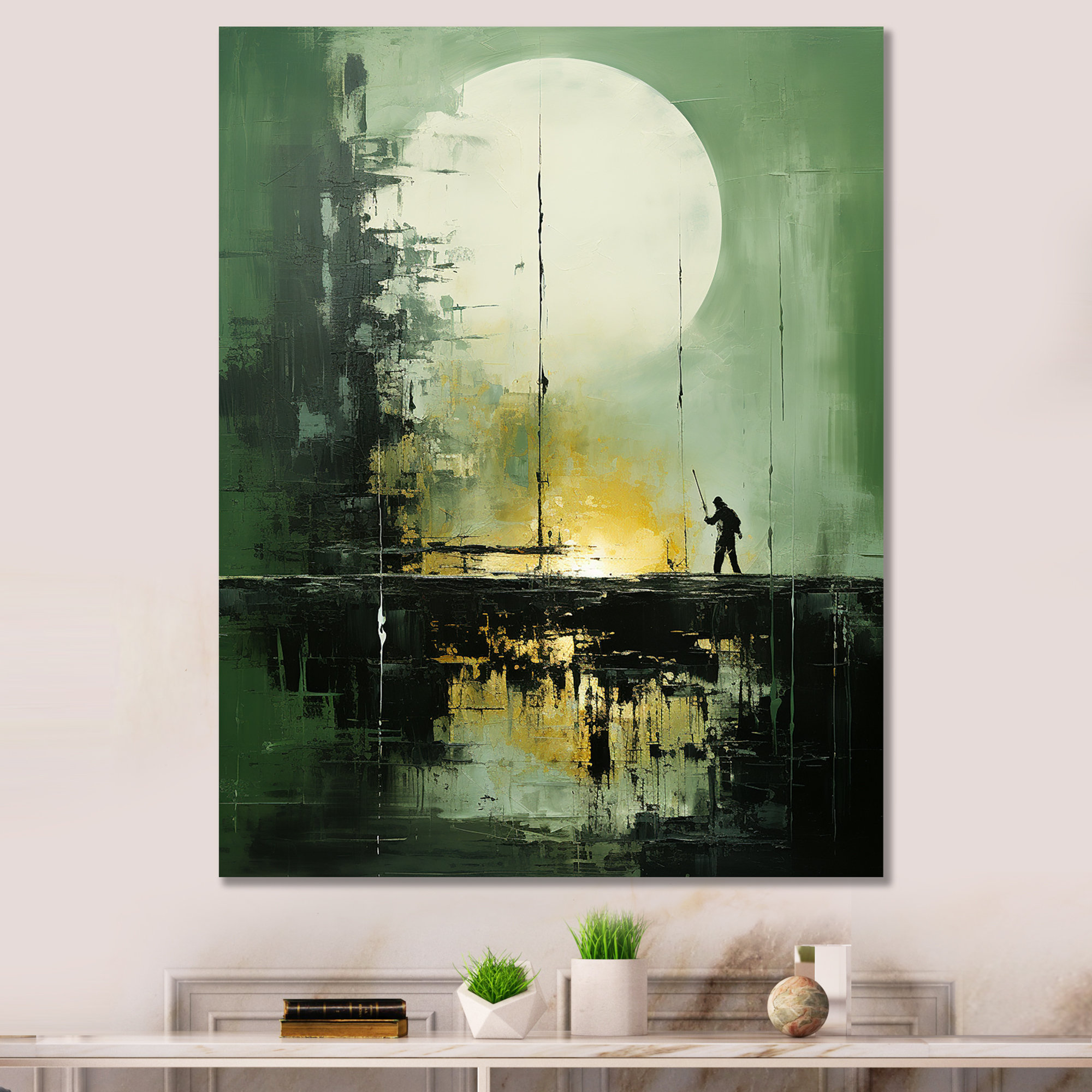 Design Art Moon Moss Mystery Reflections I | Wayfair