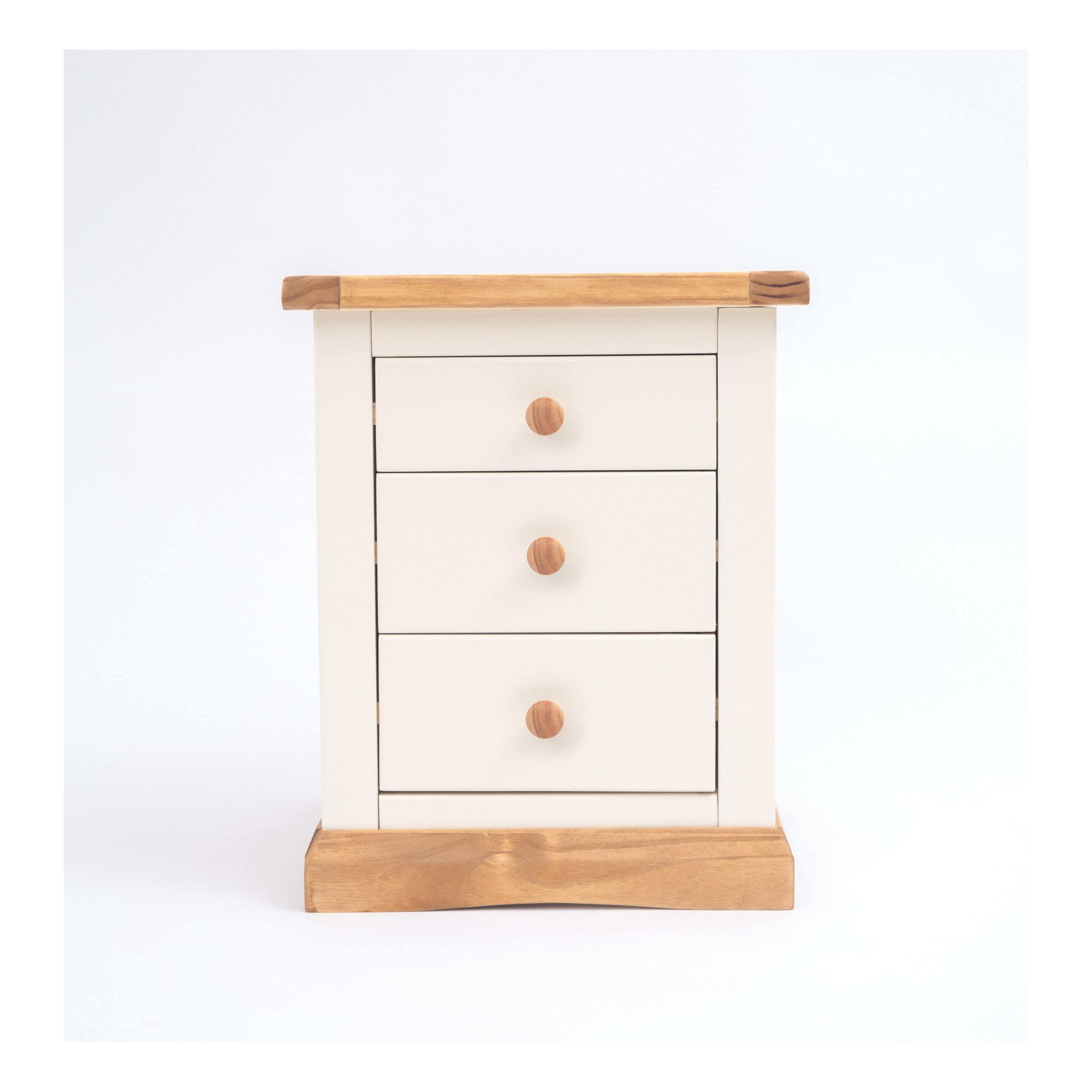 August Grove Clark 3 Drawer Bedside Table | Wayfair.ie