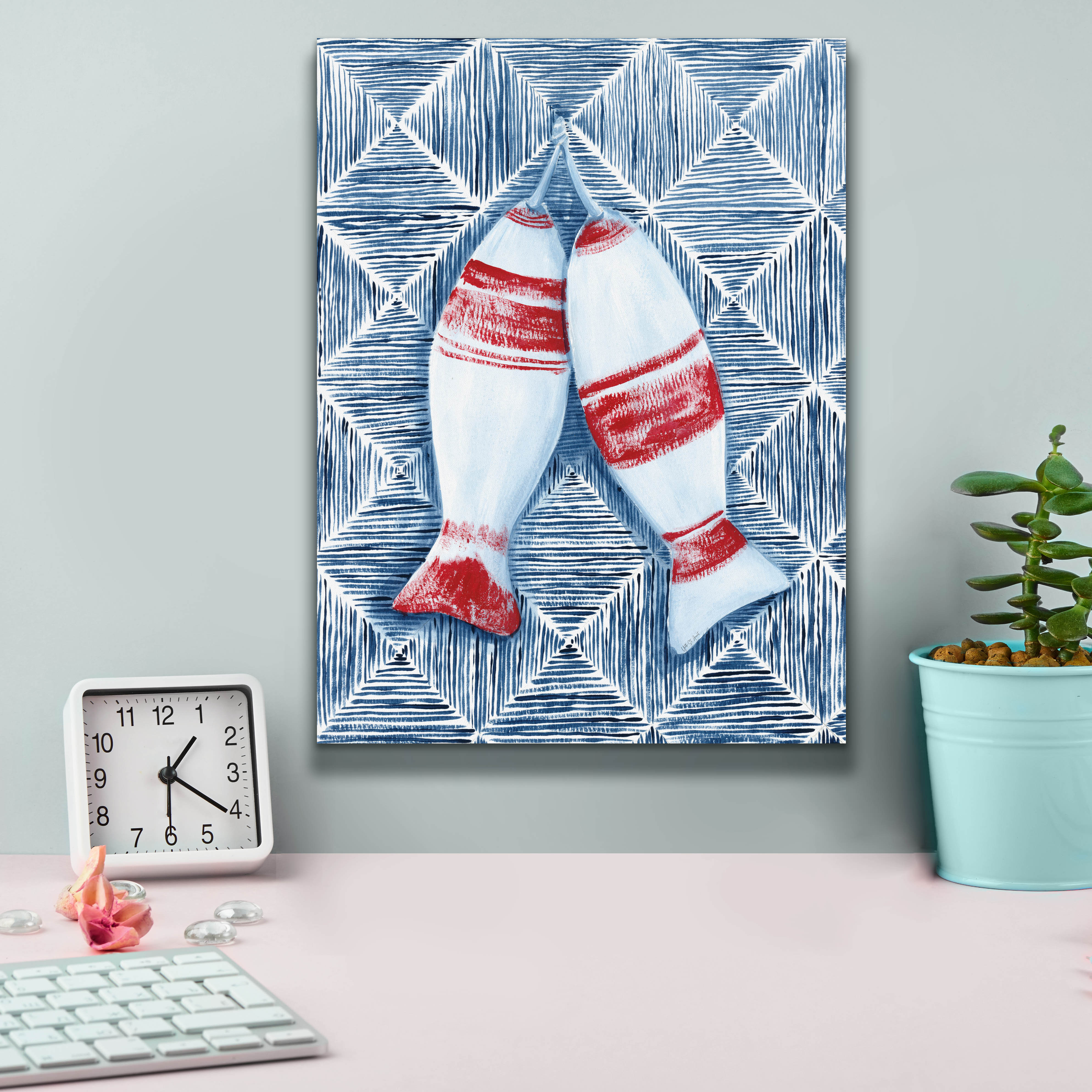 Epic Graffiti 'Nautical Fish Buoys' by Yvette St. Amant Canvas Wall Art ...