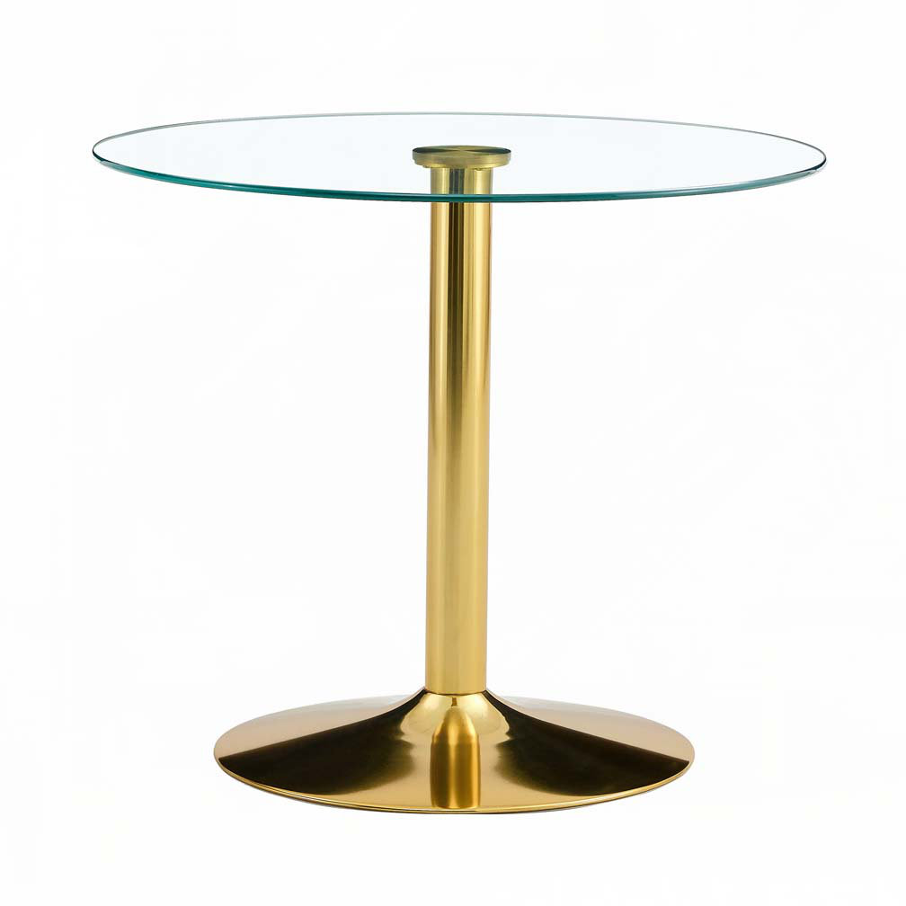 Tech Cube A Glass Tabletop With A Modern Minimalist Circular Dining ...