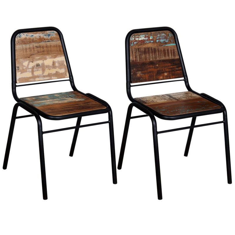 Williston Forge Dining Chairs Solid Reclaimed Wood | Wayfair