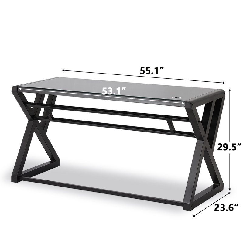 Ebern Designs Onawa 55.1'' W Rectangle Writing Desk & Reviews | Wayfair