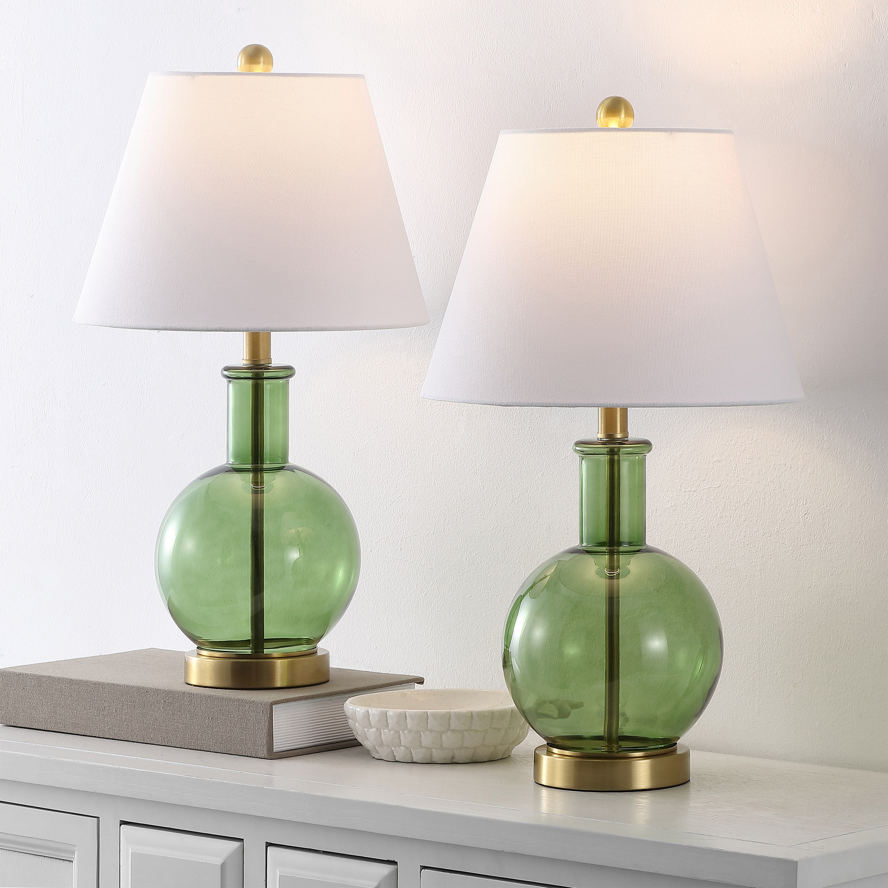 Dakota Fields Devi 20.25 Inch Ceramic Table Lamp Set Of 2 | Wayfair