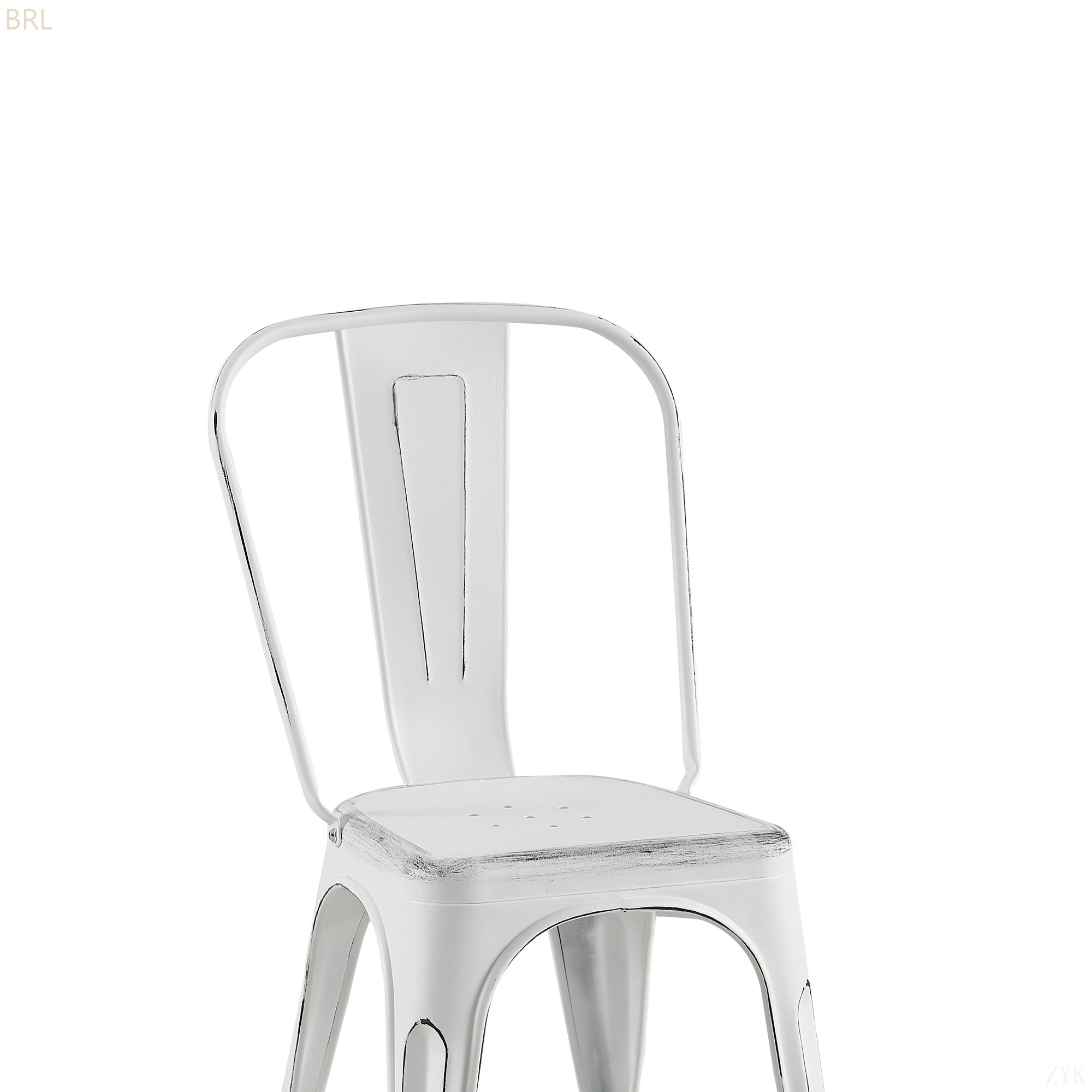 Williston Forge High Gloss Industrial Metal Dining Chairs 18 Inch Seat ...