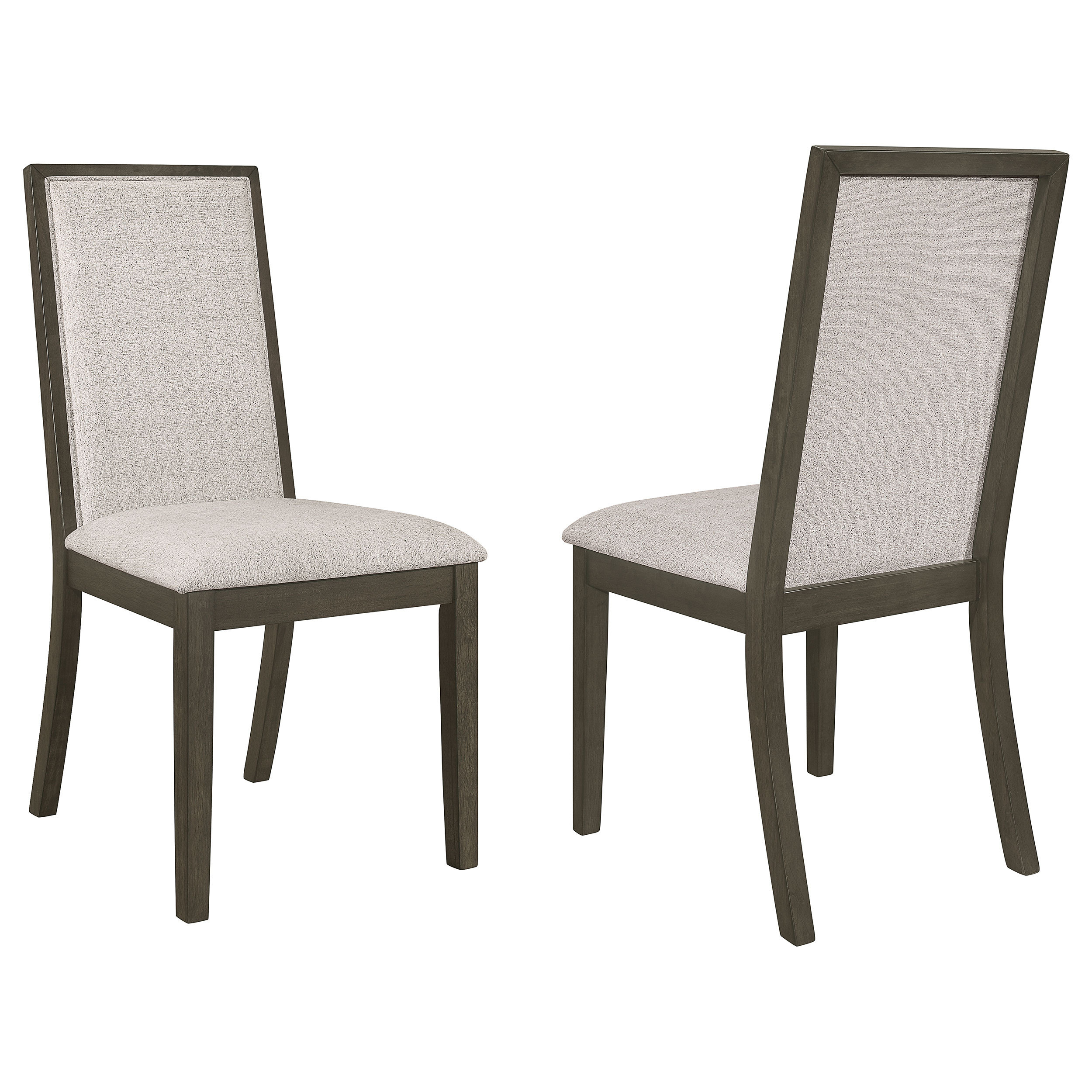 Winston Porter Kelly Upholstered Dining Side Chair Dark Grey (Set of 2 ...