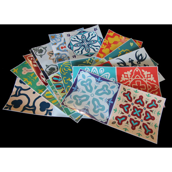 World Menagerie Gillispie 48x Victorian Tile Stickers 6x6 inch 15x15cm ...