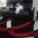 Ebern Designs Fordbridge Abstract Red/Black Area Rug & Reviews | Wayfair