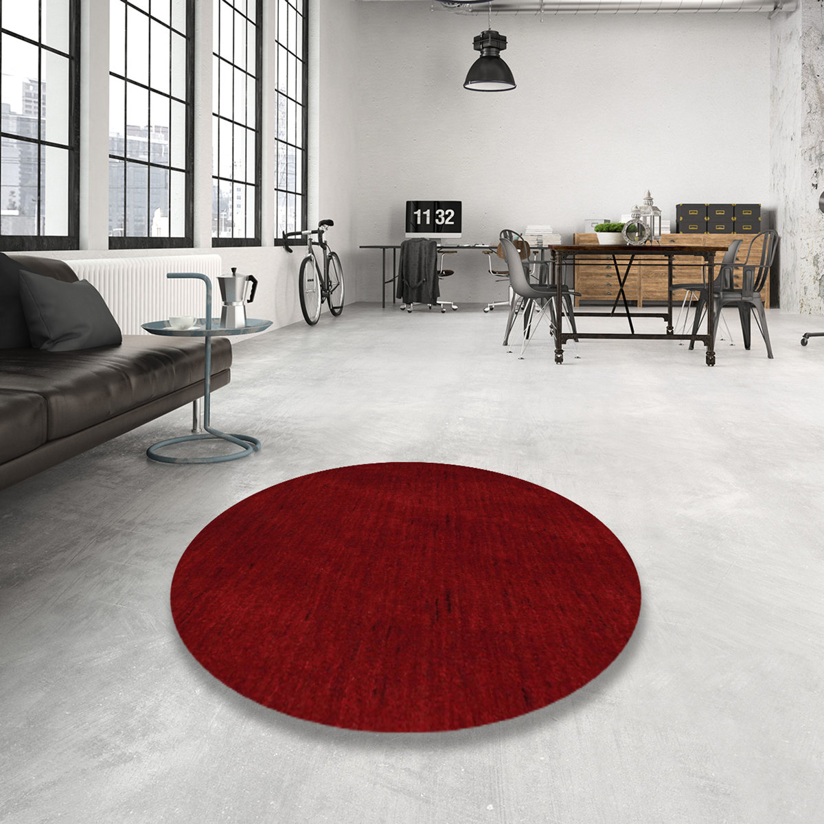 East Urban Home Contemporary Maroon/Red Area Rug | Wayfair
