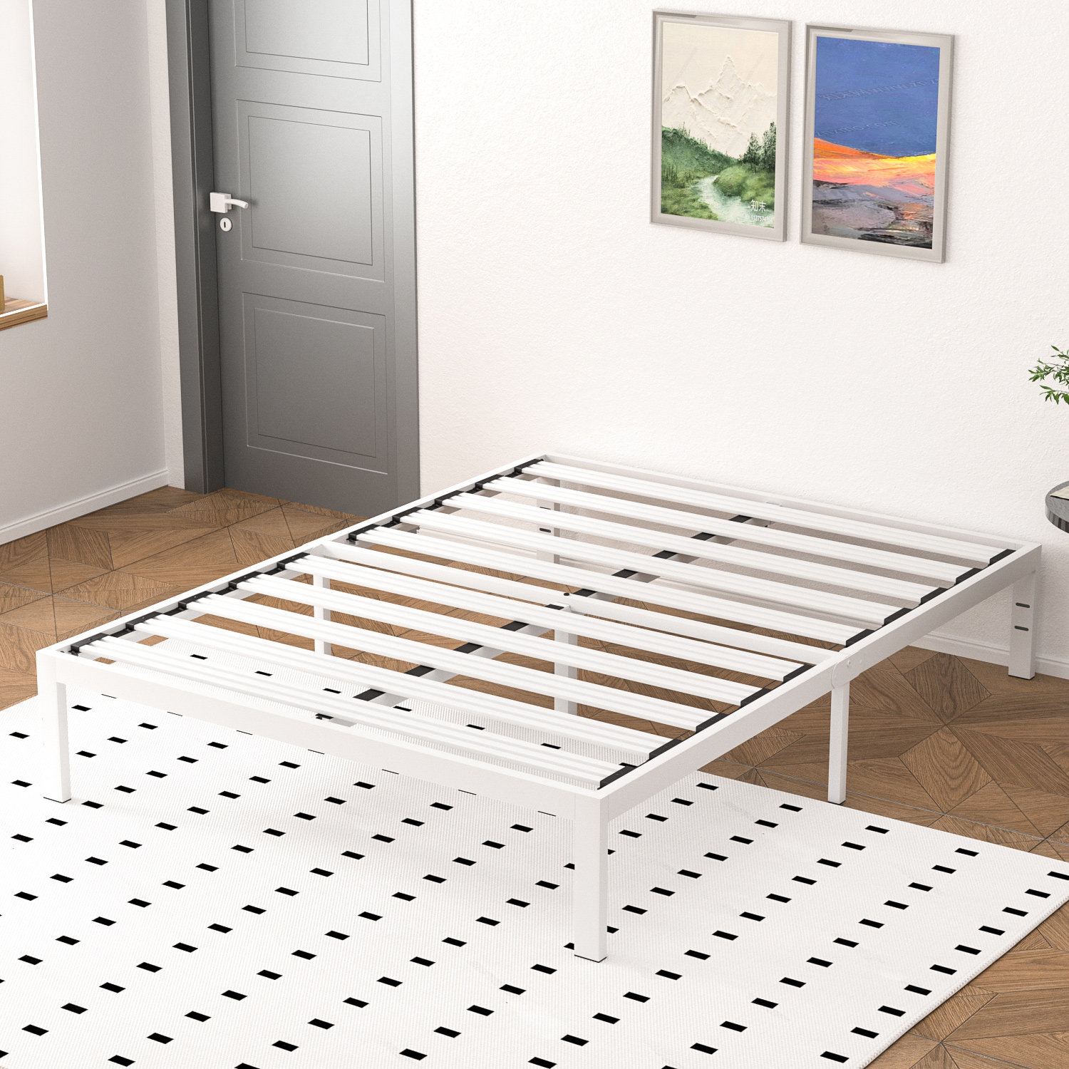 Winston Porter Base E 14 Inch Heavy Duty Platform Bed Frame with ...