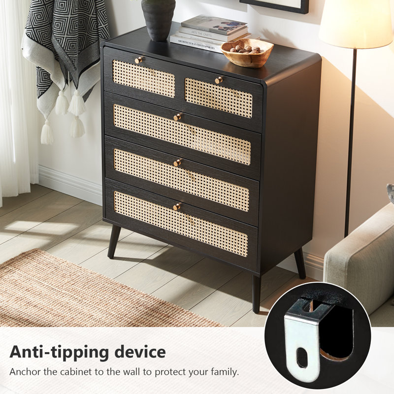 Bay Isle Home™ Alysun 4 - Drawer Dresser & Reviews | Wayfair