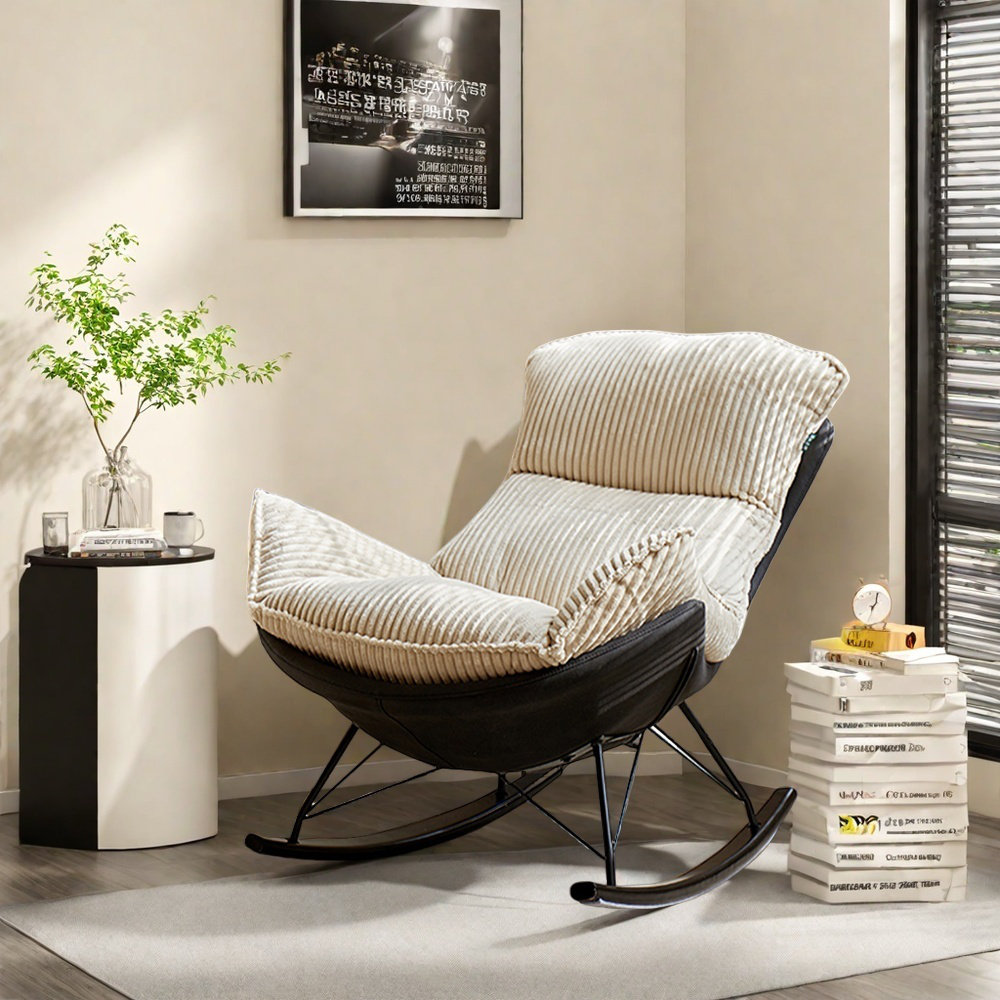 wangling hone Ergonomically comfortable rocking chair | Wayfair