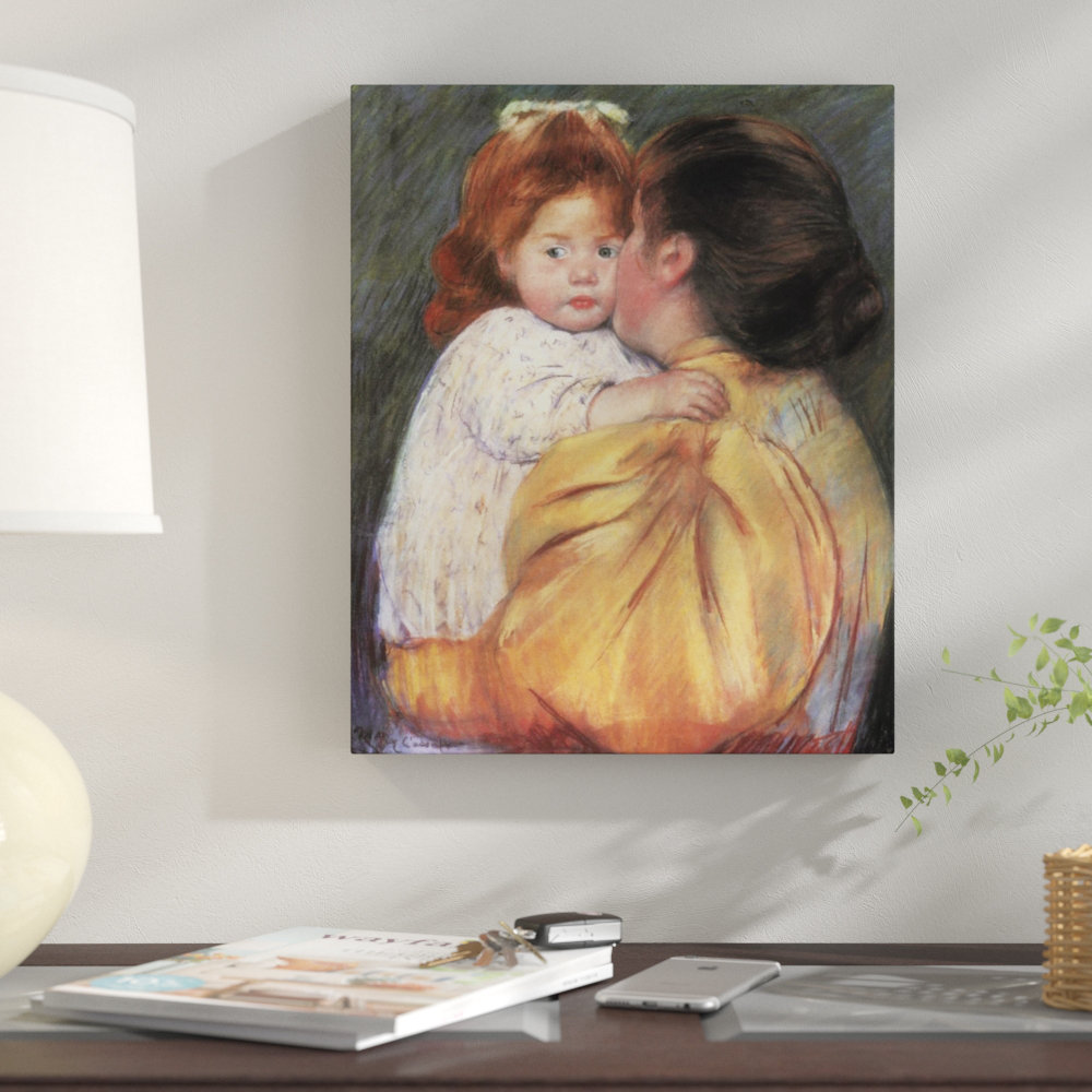 Vault W Artwork 'Maternal Kiss 1897' by Mary Cassatt Print on Canvas ...