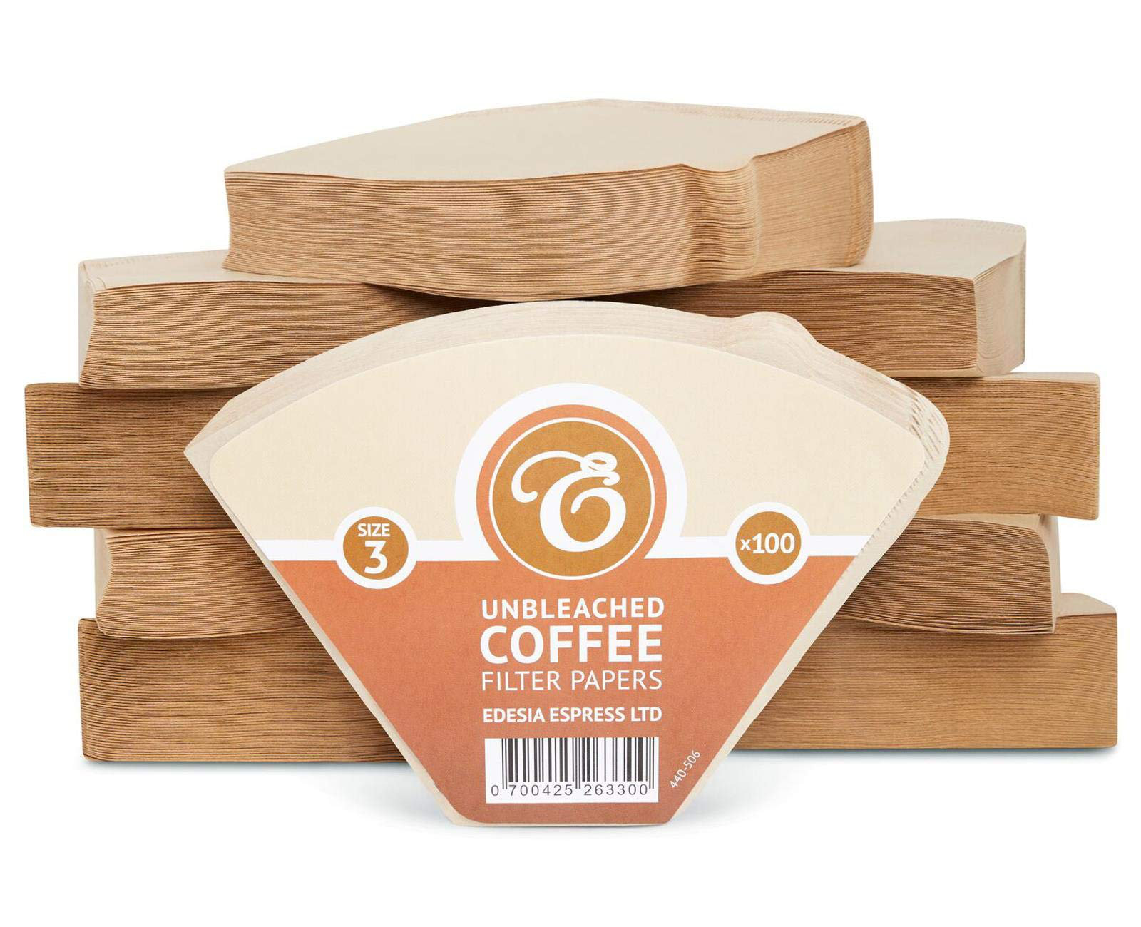 Edesia Espress 1000 Size 3 Brown Coffee Filter Paper Cones – Commercial ...