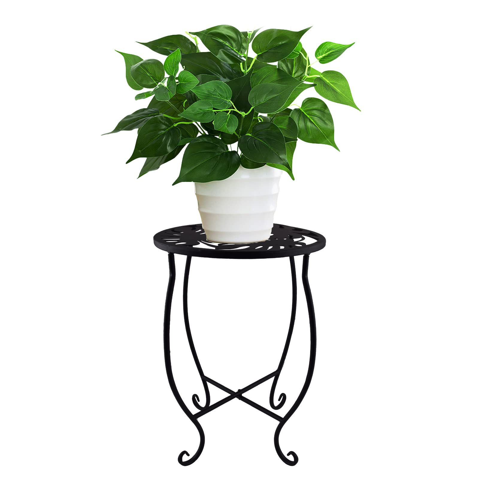 Bay Isle Home™ Metal Round Potted Plant Stand, Modern Flower Pot Rack ...