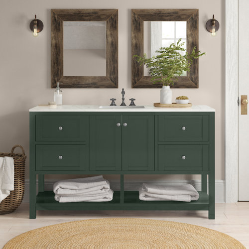 Green Bathroom Vanities You'll Love | Wayfair