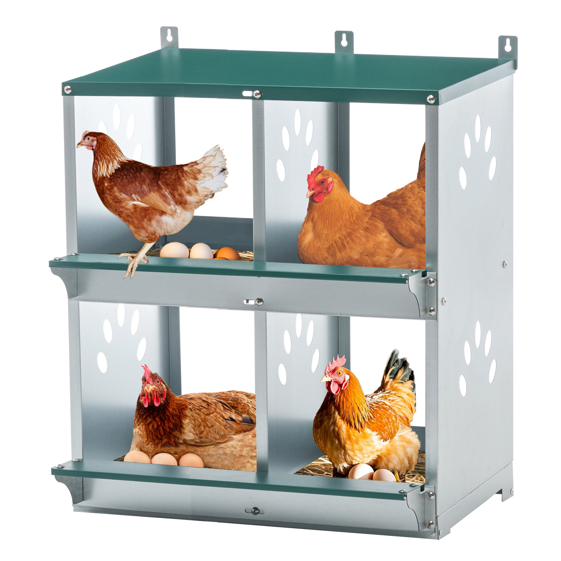 Archie & Oscar™ 4 Compartment Metal Chicken Nesting Boxes, Color, 25.16 ...