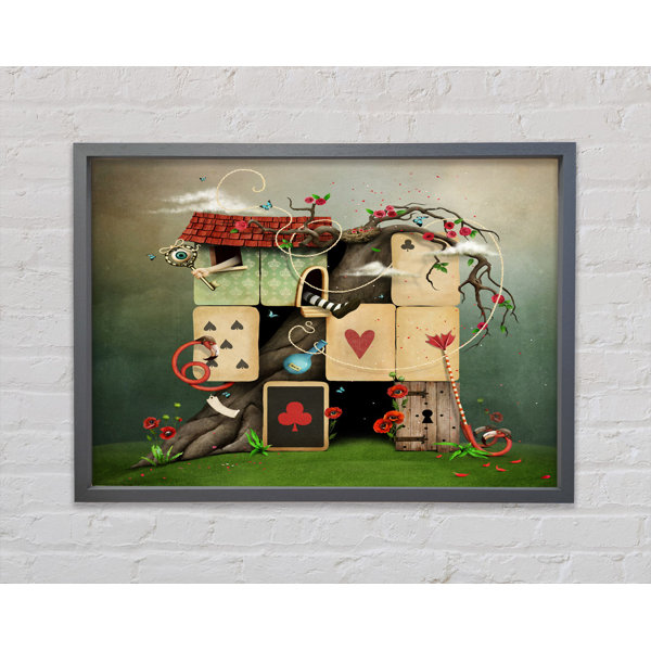 Happy Larry The Dice House Alice In Wonderland Framed Print | Wayfair.co.uk