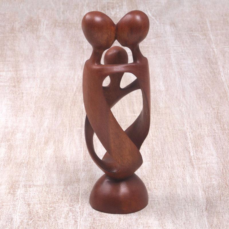 Ivy Bronx Piara Family Spiral Wood Statue | Wayfair