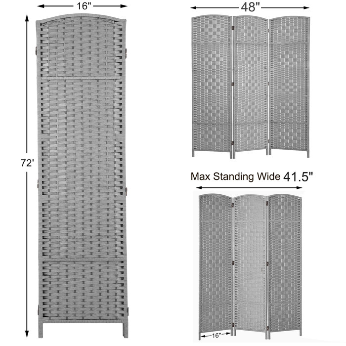 Union Rustic Elmina 6 Ft Folding Room Divider Privacy Screen Home Decor ...