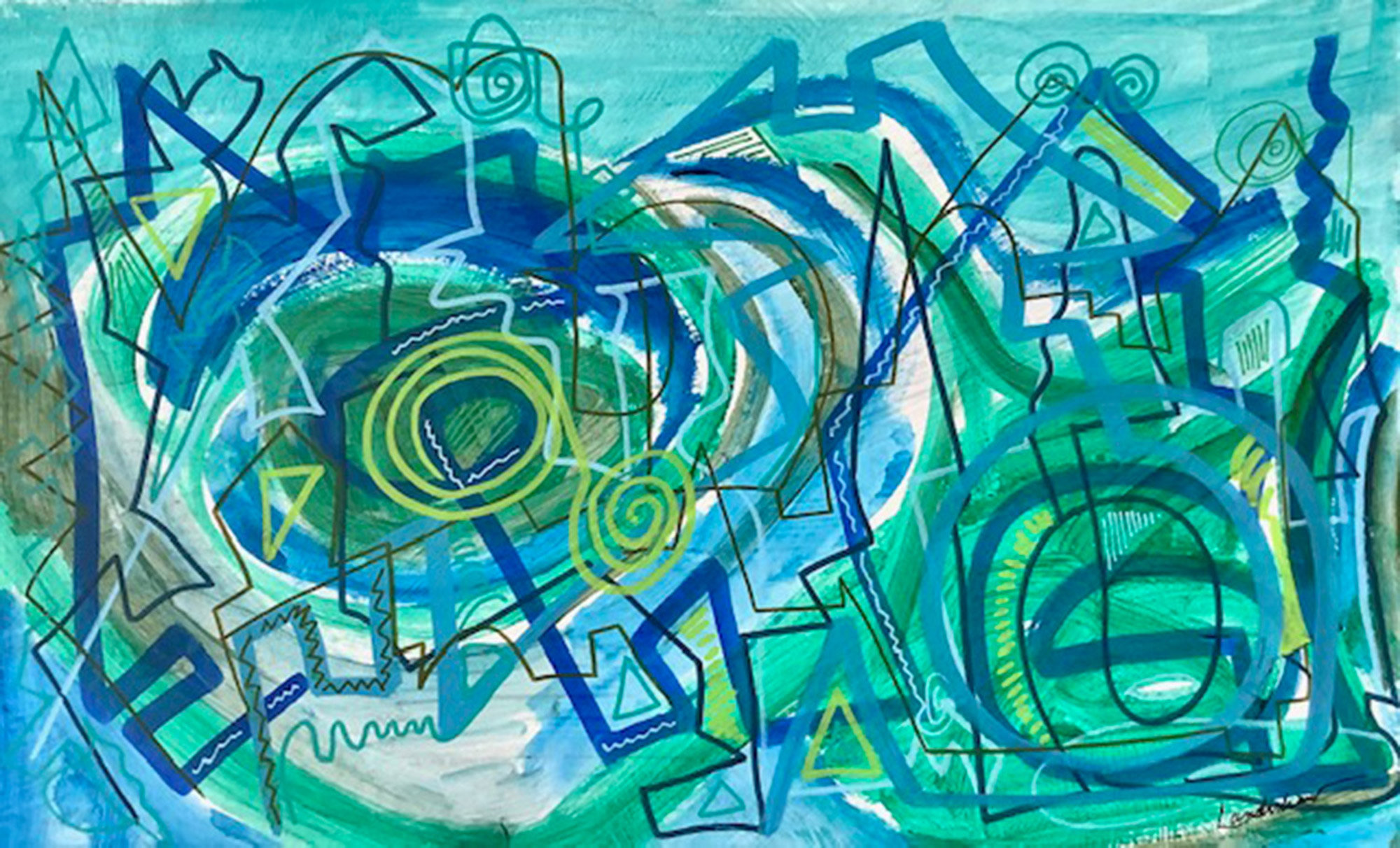 Platinum Art Group Traveling Blues by Kate Landishaw - Unframed ...