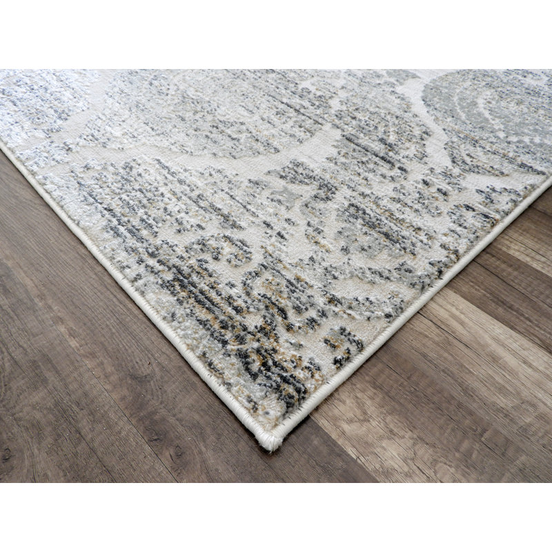 CosmoLiving by Cosmopolitan Astor Vintage Transitional Gray Area Rug ...