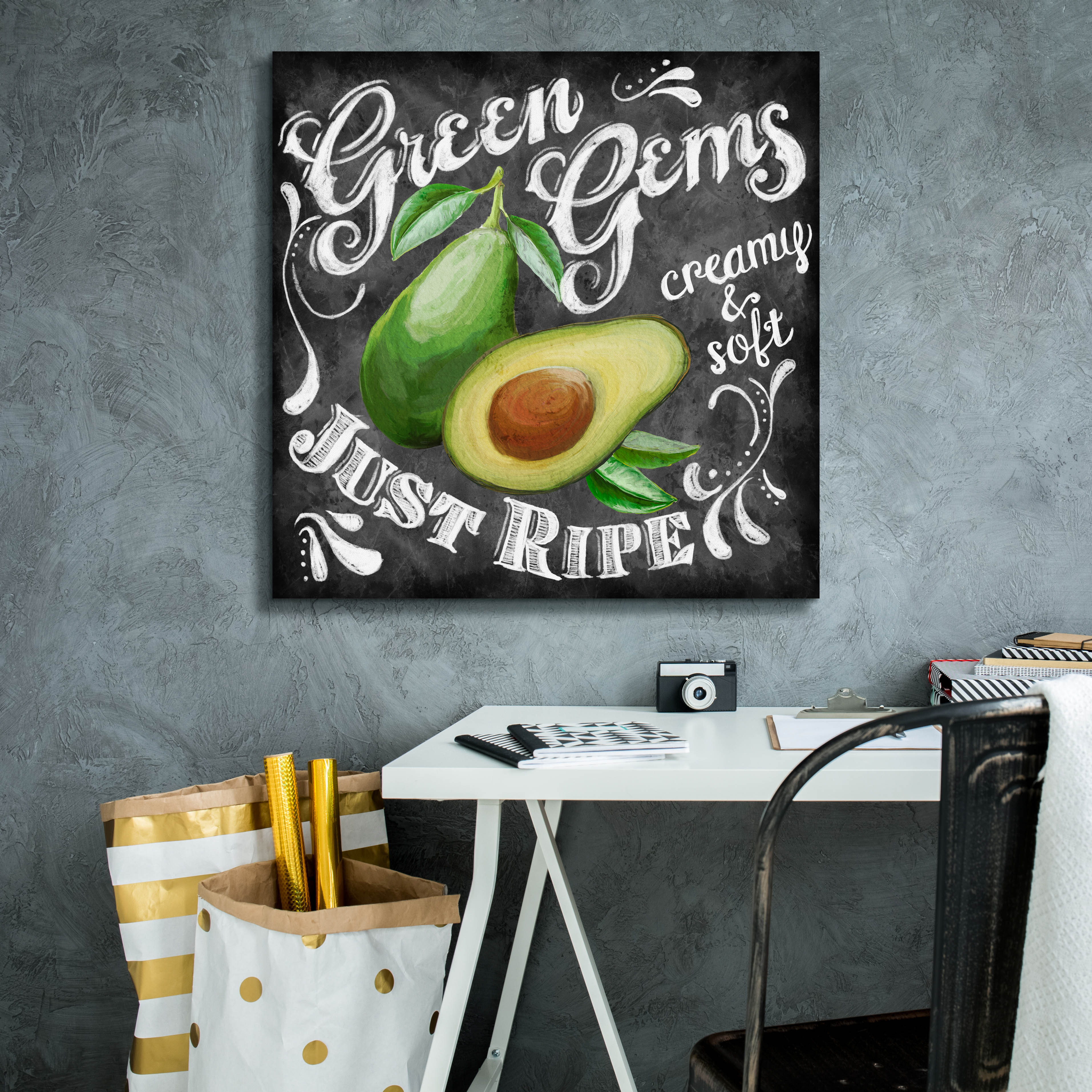 Trinx 'Chalkboard Avocado' by Art Licensing Studio Canvas Wall Art ...