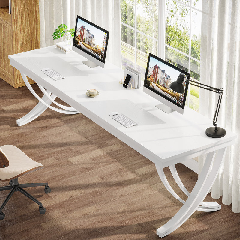 Ebern Designs Maahin 78" Extra Long 2-Person Computer Desk | Wayfair