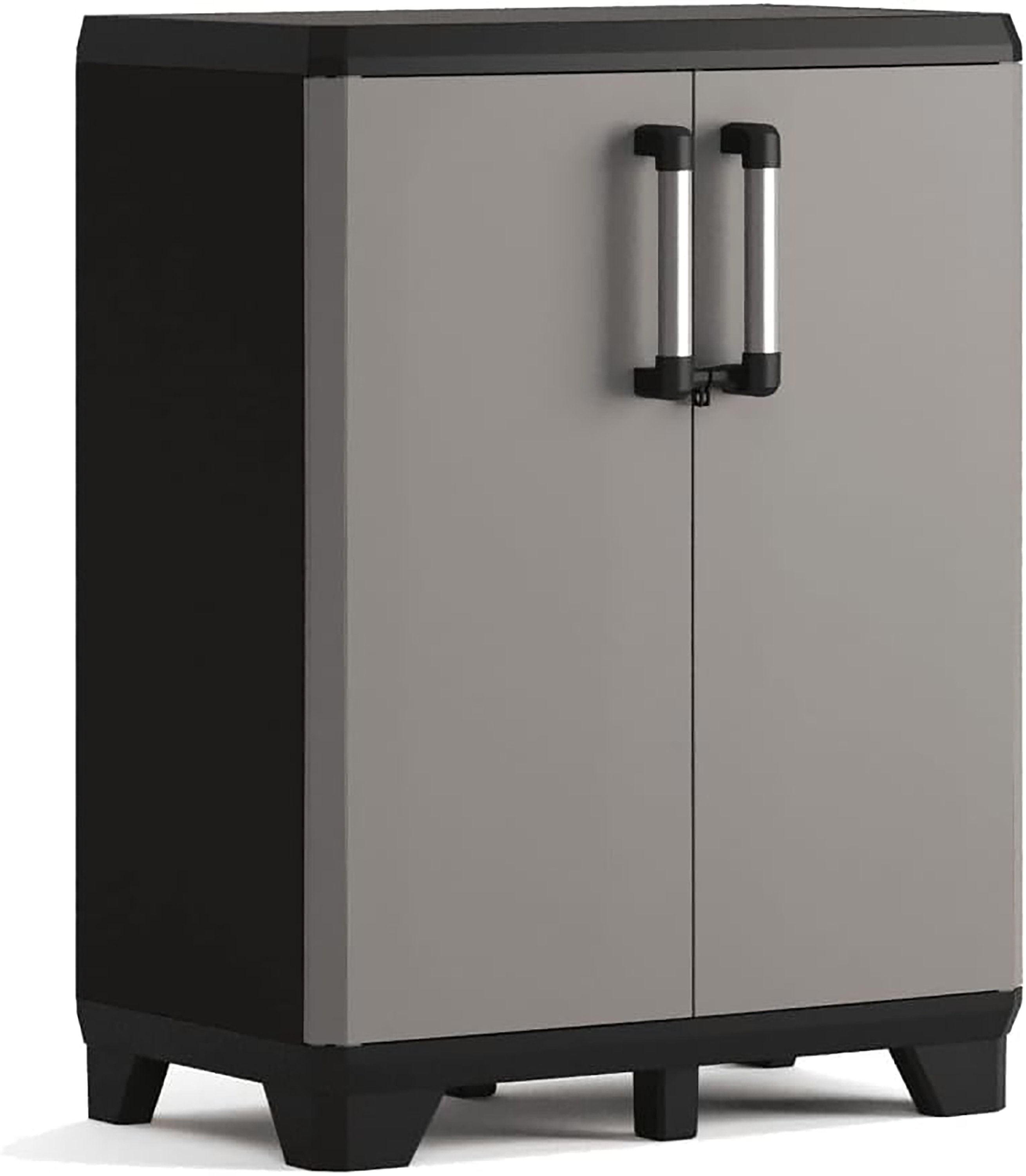 Keter Low Pro Storage Cabinet Black And Grey 249837 | Wayfair.co.uk