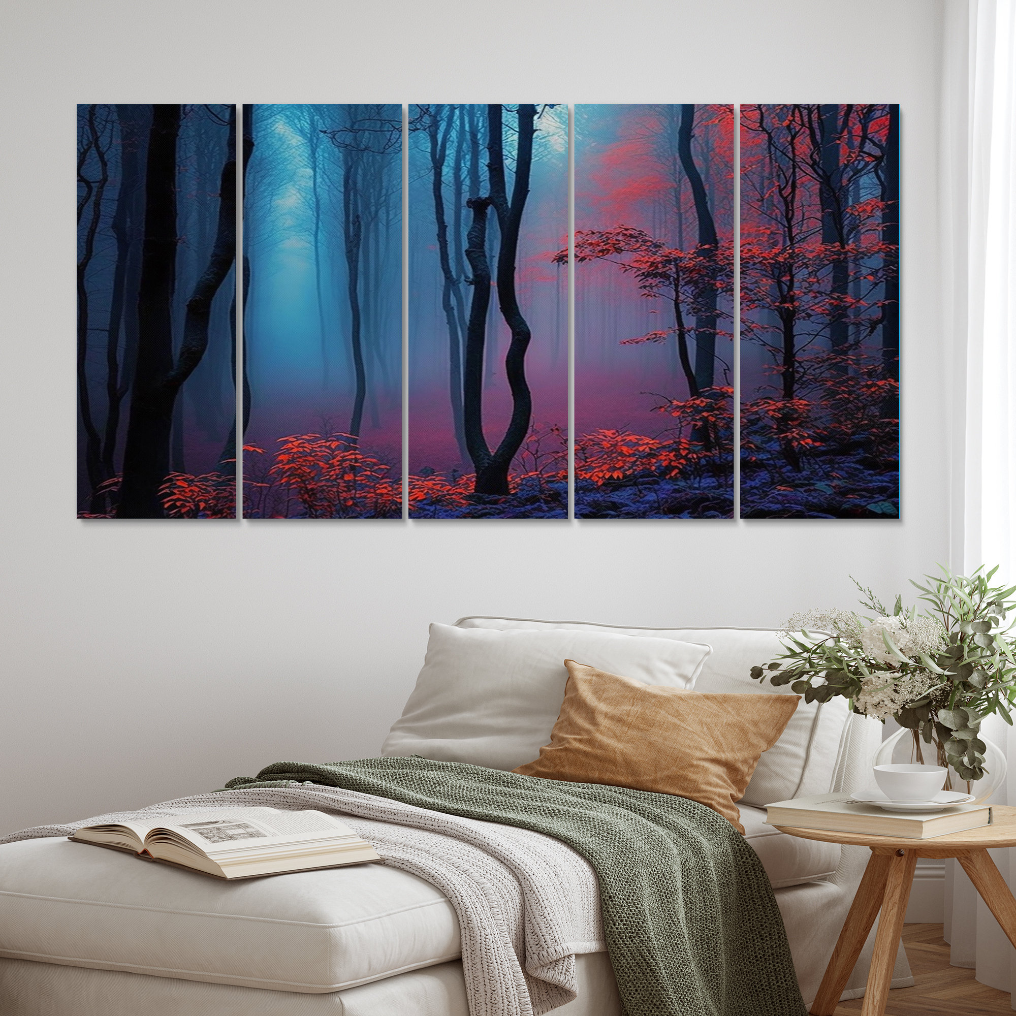 Loon Peak® Magical Moonlight Shining Through Misty Trees II - Forest ...