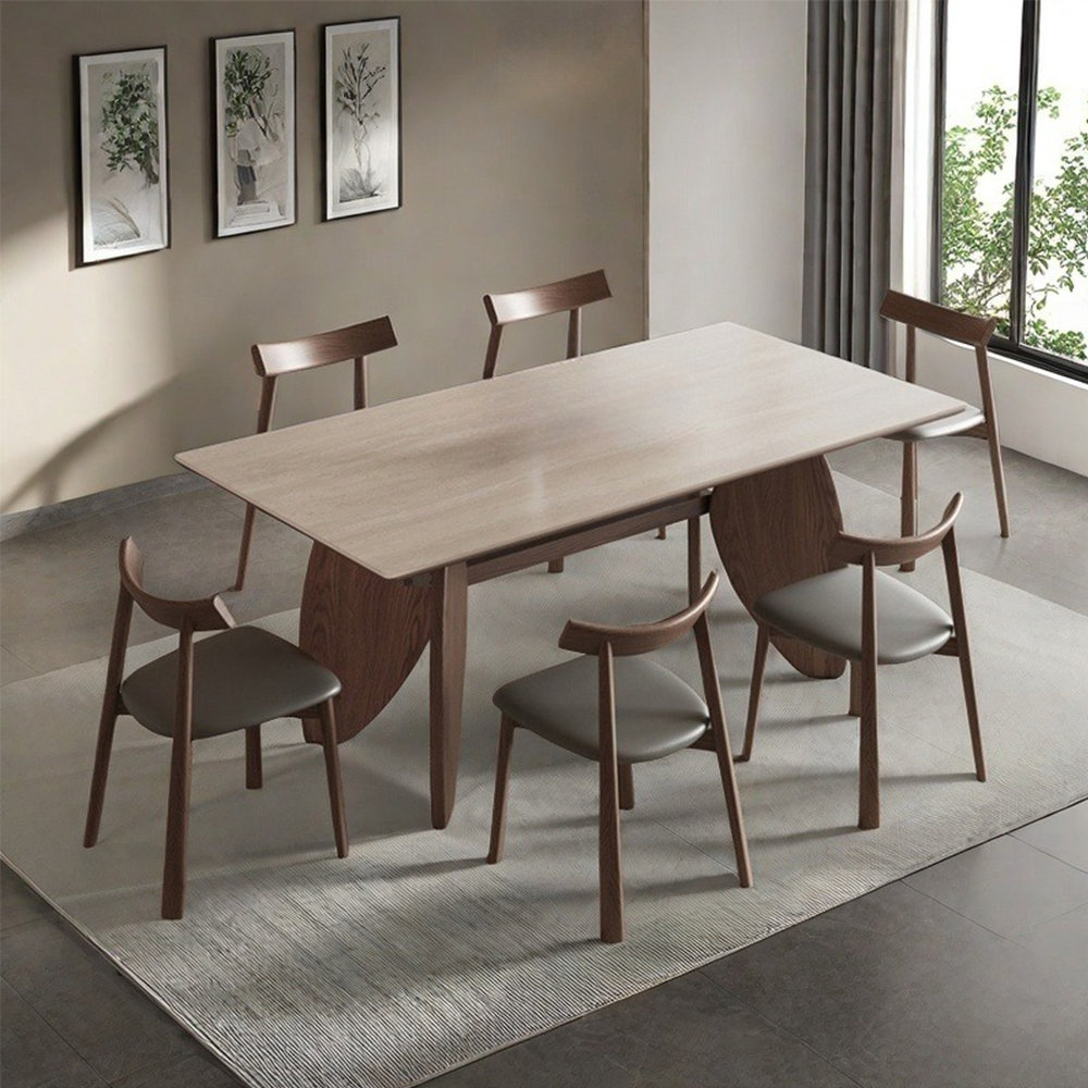 Pakloer Italian style retro simple dining table set | Wayfair
