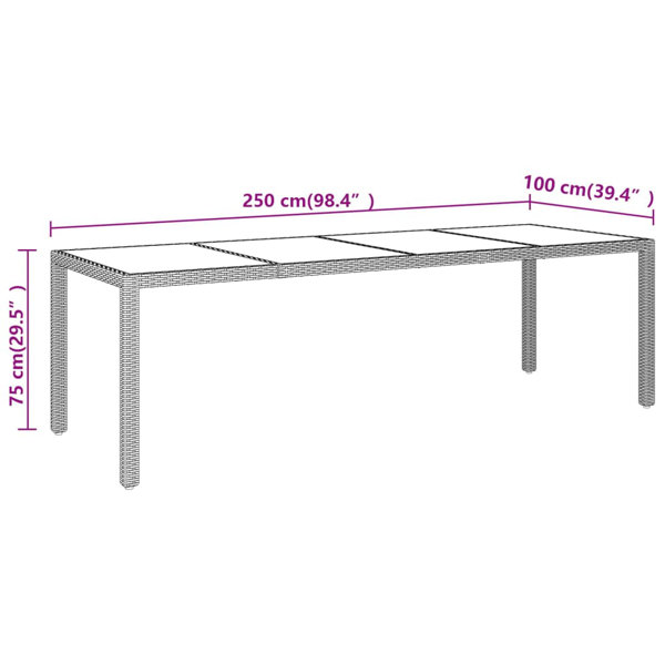 Ebern Designs Leighland Rectangular 8 - Person 250cm L Dining Table ...