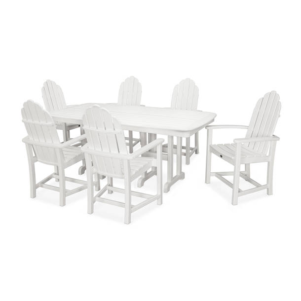 Trex Cape Cod 9-Piece Square Farmhouse Dining Set with Trestle Legs ...