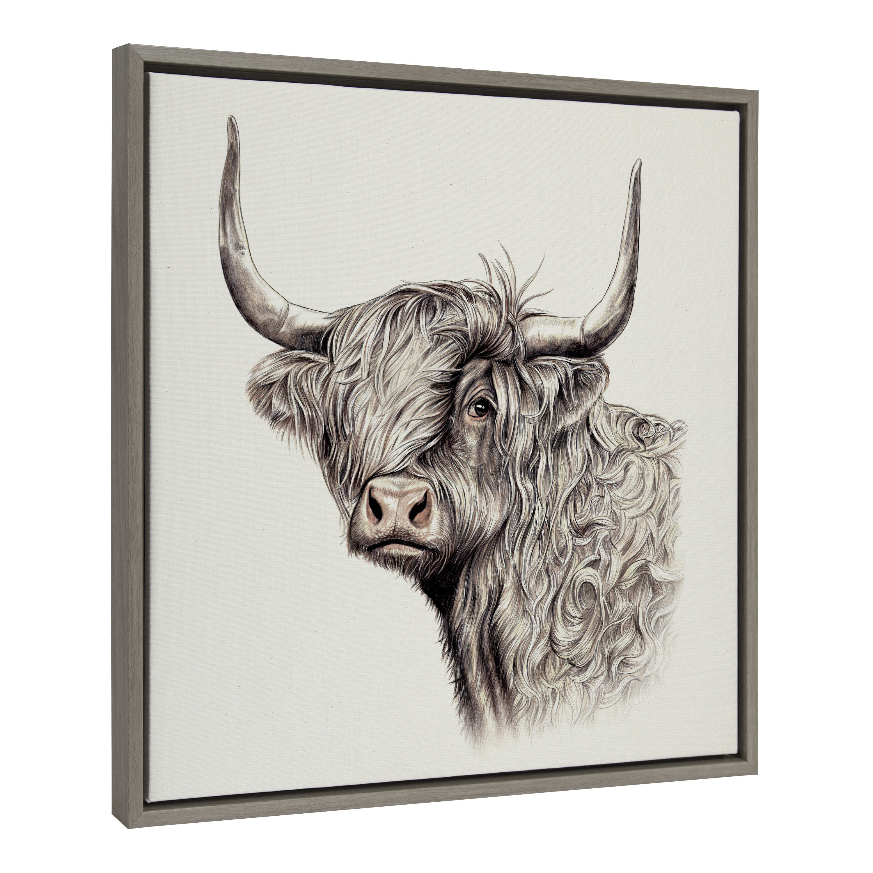 Foundry Select RD Highland Cow by Ron Dunn - Floater Frame Painting on ...