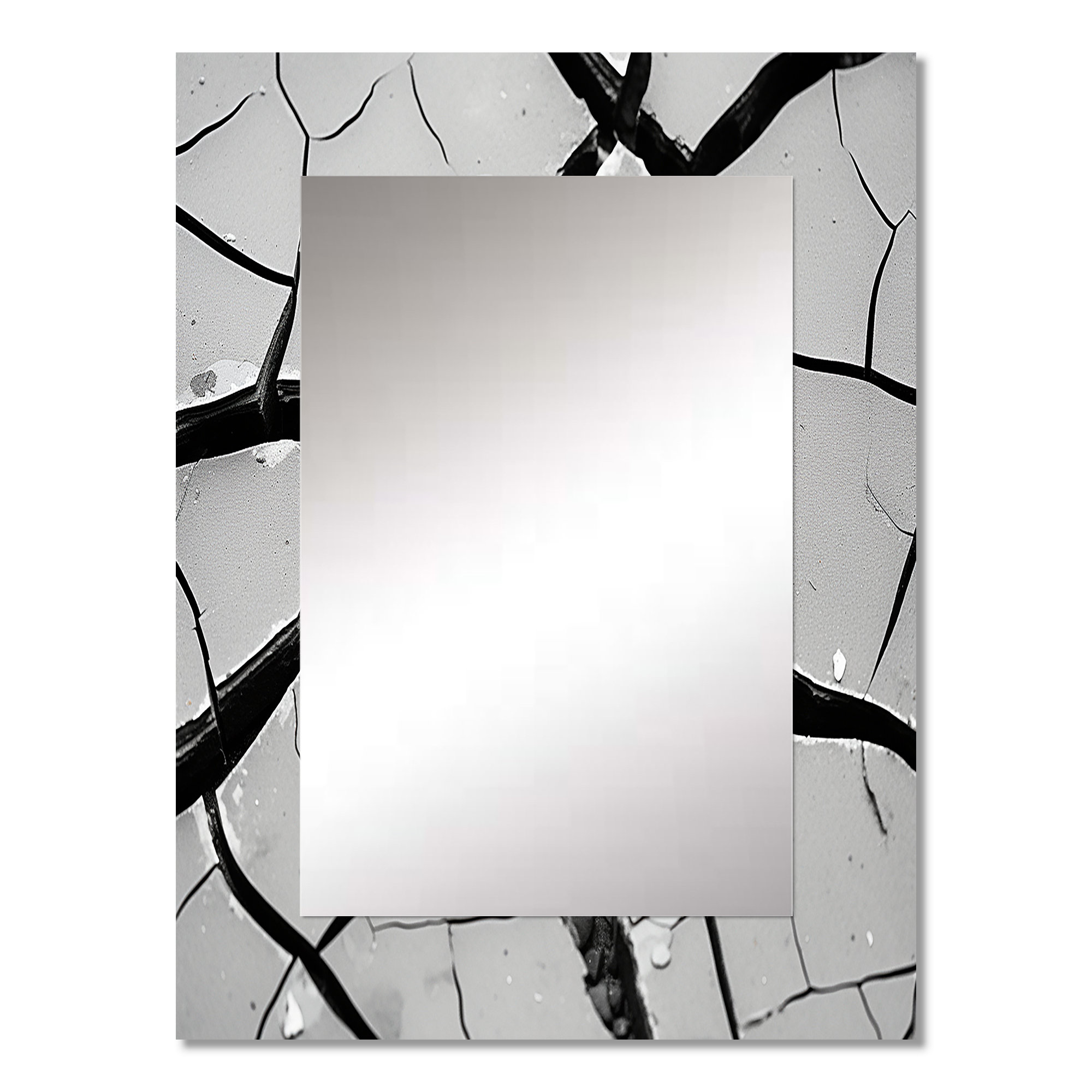 Dakota Fields Black and white Soothing cracks - Abstract Collages Wall ...