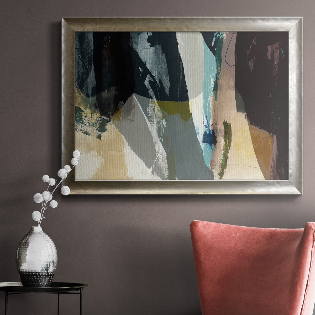 Wrought Studio™ Obscure Abstract VIII - Picture Frame Print on Canvas ...