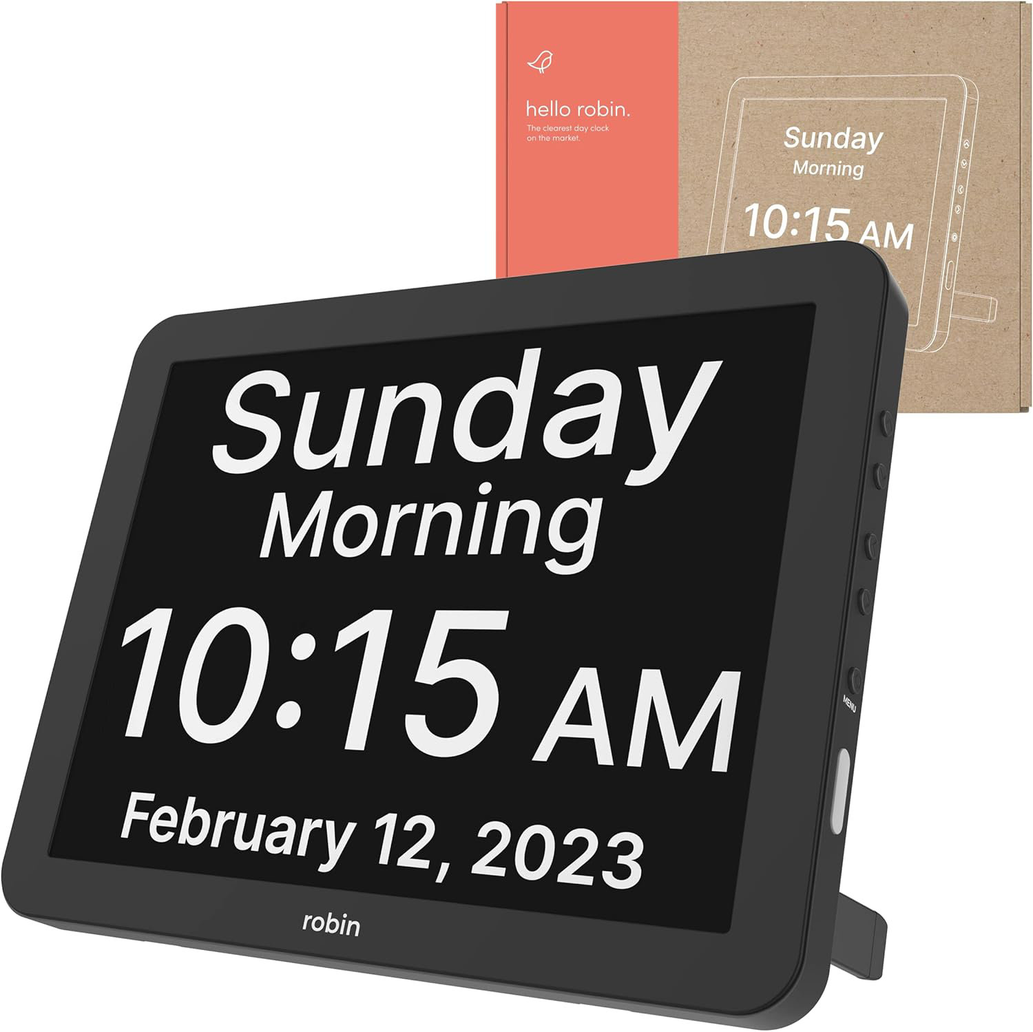 Co-t Large Digital Calendar Clock For Seniors With Day, Date & Time ...
