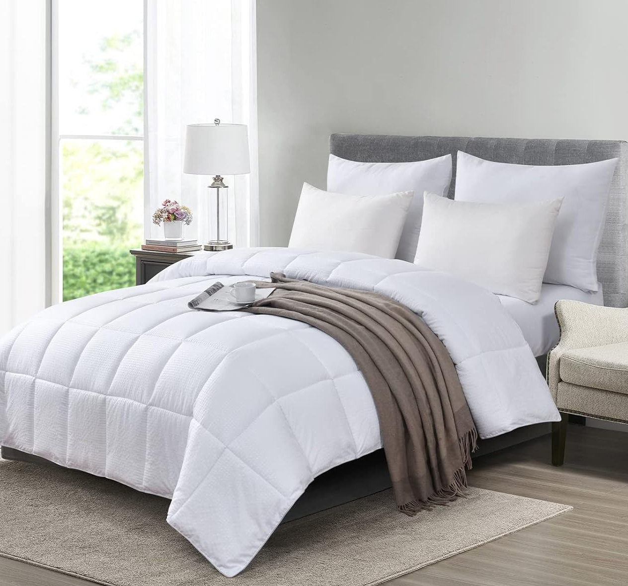 Hokku Designs Lightweight King Comforter Down Alternative Bedding King ...