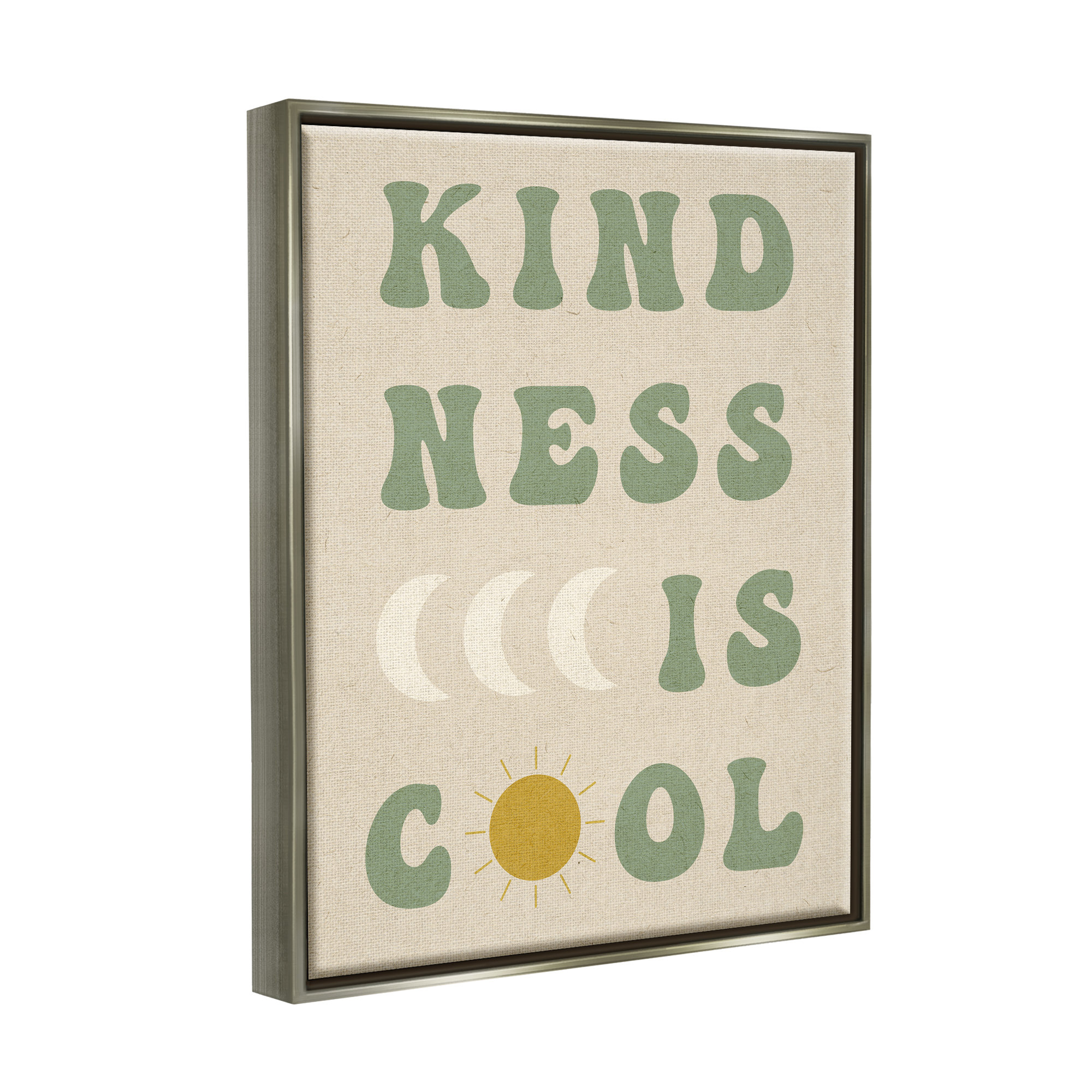 Harriet Bee Kindness Is Cool Phrase Framed Floater Canvas Wall Art ...