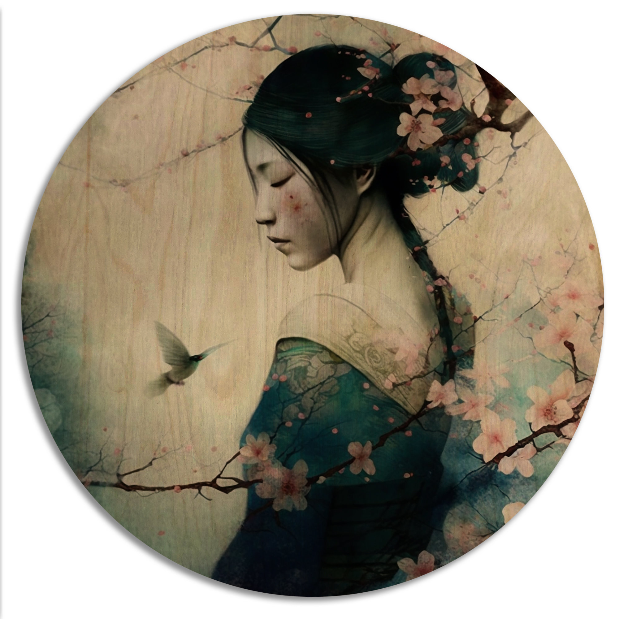 Red Barrel Studio® Vintage Japanese Woman with Cherry Blossoms - Asian ...