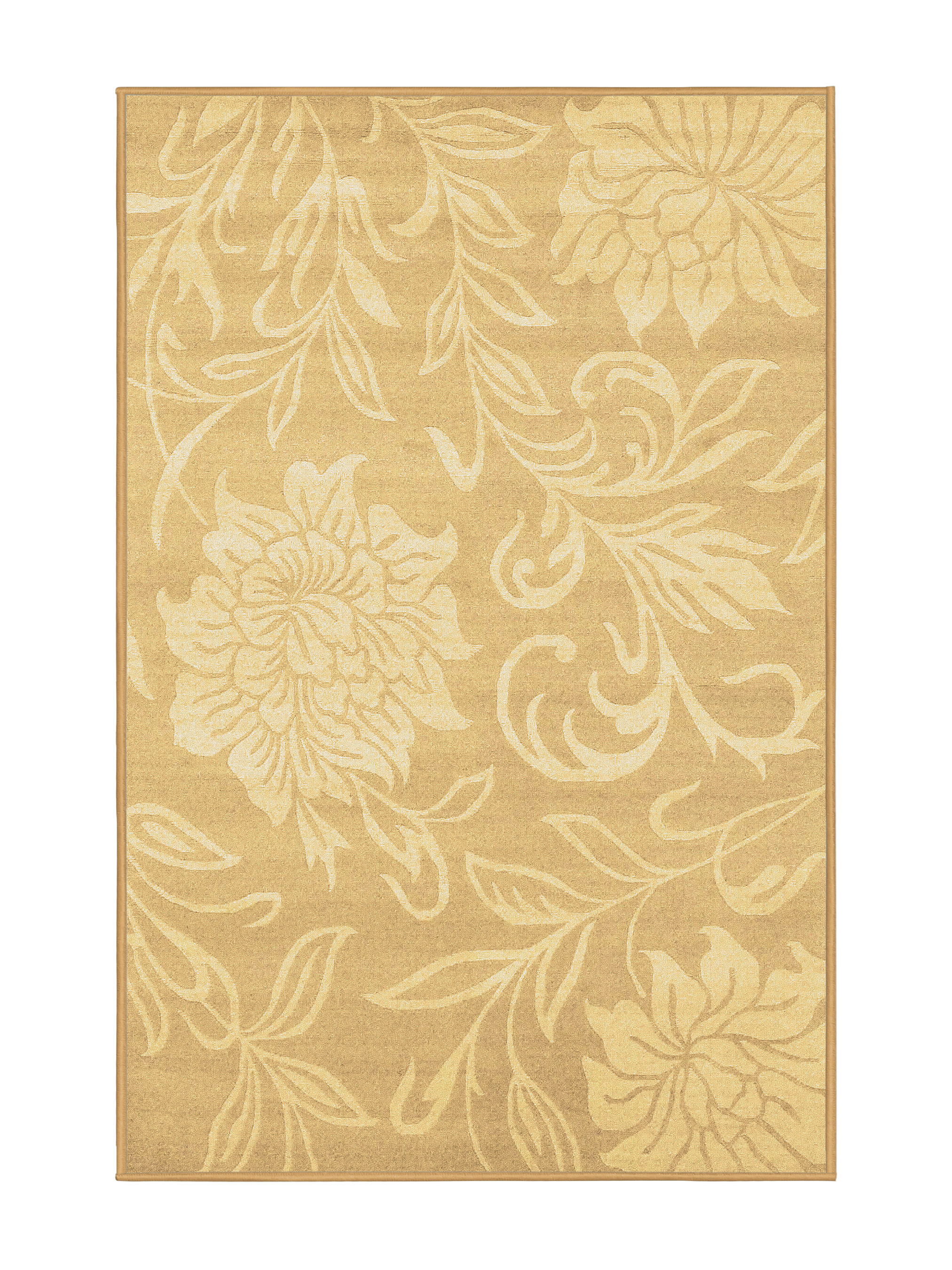 Canora Grey Johnene Floral Machine Woven Rectangle 5' x 7' Wool ...