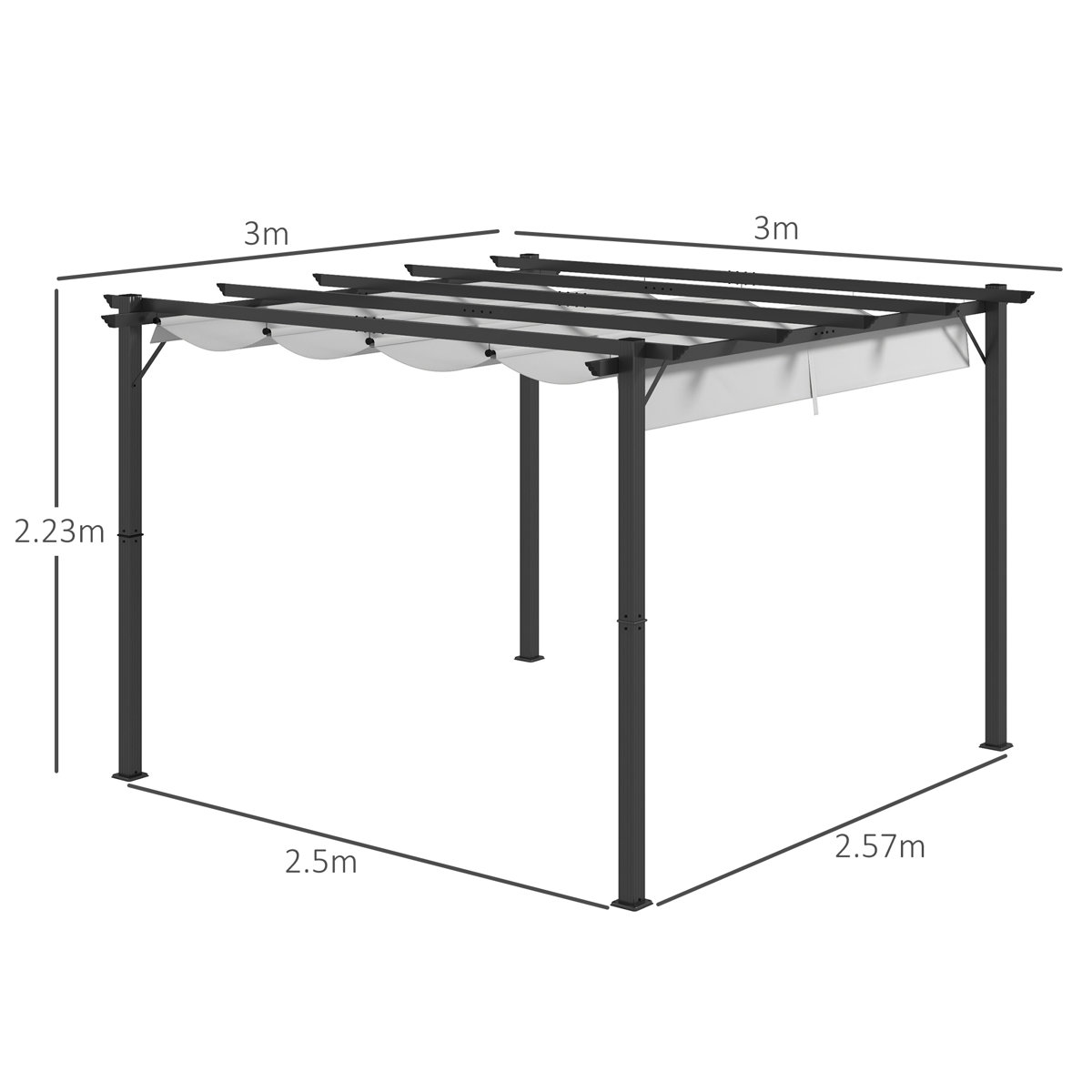 Garten Living Bartolomea 3m x 3m Pergola & Reviews | Wayfair.co.uk